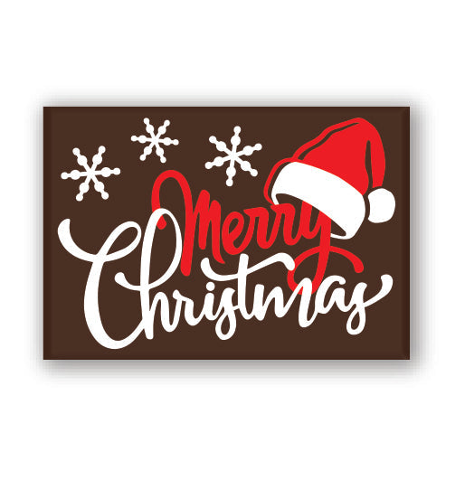 Merry Christmas Rectangle Chocolate Cake Decoration – vardachocolatier